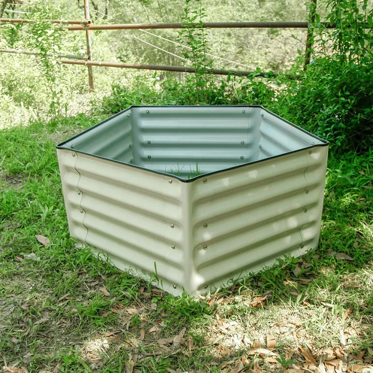 17'' Tall Pentagon Metal Modular Corrugated Raised Garden Bed Kit ...