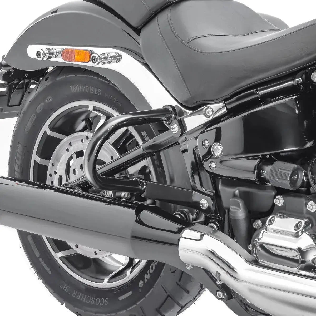 Motorcycle Rear Saddlebag Guard Crash Bar for Harley Softail