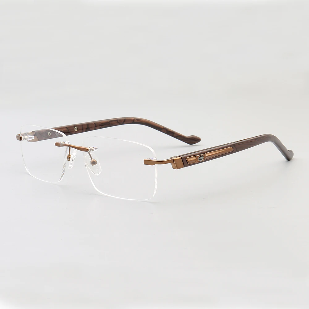Wholesale Rimless Women Square Optical Eyeglass Frame Men Glasses Frame ...
