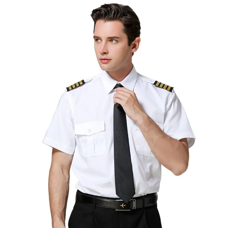 Factory Airline Flight Captain Pilot Staff Uniform Shirt High Speed ...