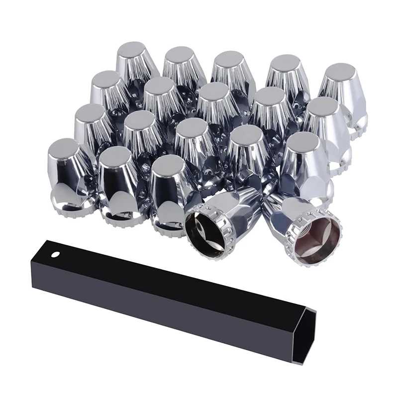 Truck Wheel Lug Nut Cover Caps 33mm Chrome Screw-on for Axle Wheel ...