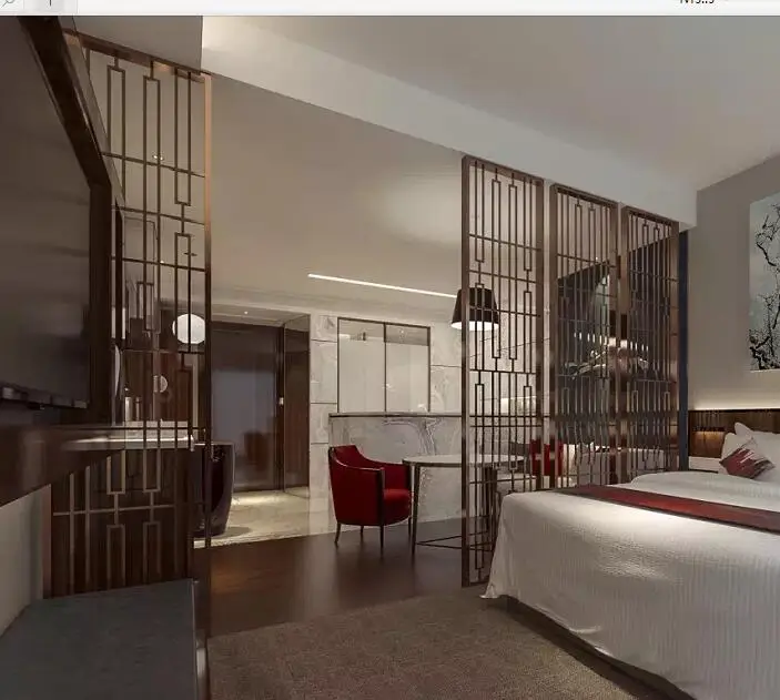 Customized Aluminum Hotel Room Metal Indoor Decoration Art Partition ...