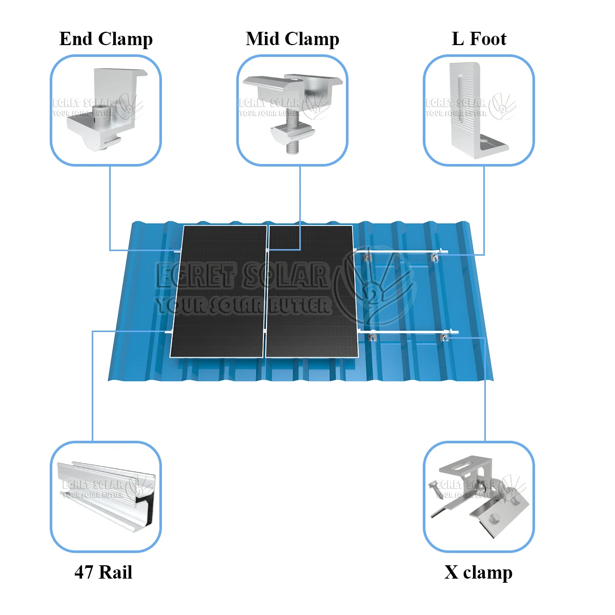 High Quality Panel Solar Mounting L Feet Clamp L-feet Hanger Bolt Hook ...