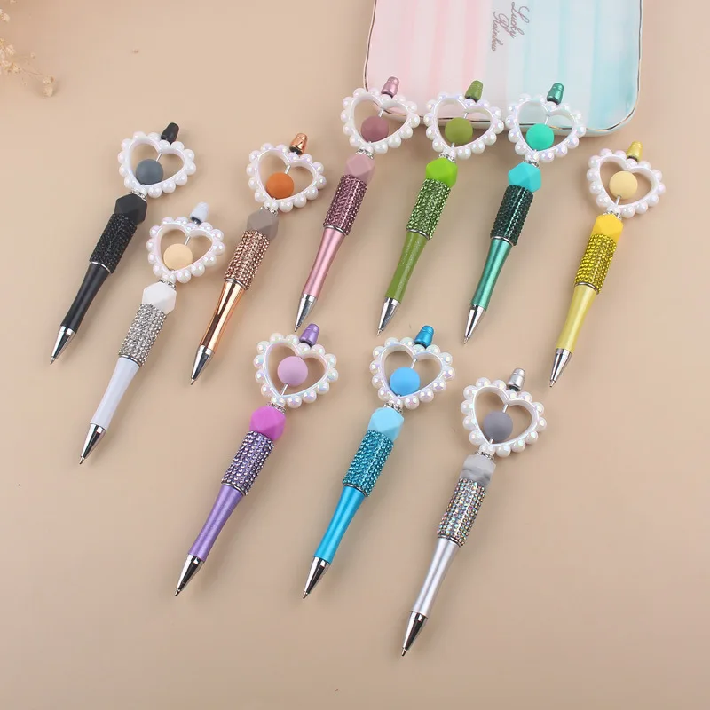 Love Diamond Beaded Pen Diy Ballpoint Pen Hand Encrusted Diamond Color