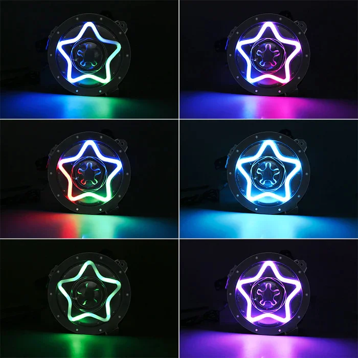 Star Style 9 Inch RGB LED Headlights With Amber Turn Signals for 2018 ...