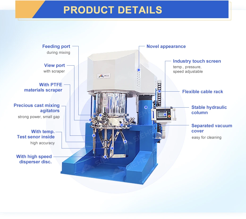 Paint Putty Glue Slurry Mixing Machine Powerful Double Planetary Mixer ...