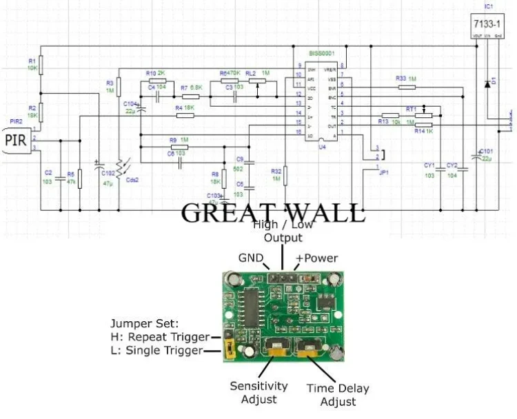 HC-SR501 SR505 SR602 Adjust IR Pyroelectric Infrared PIR Motion Sensor ...