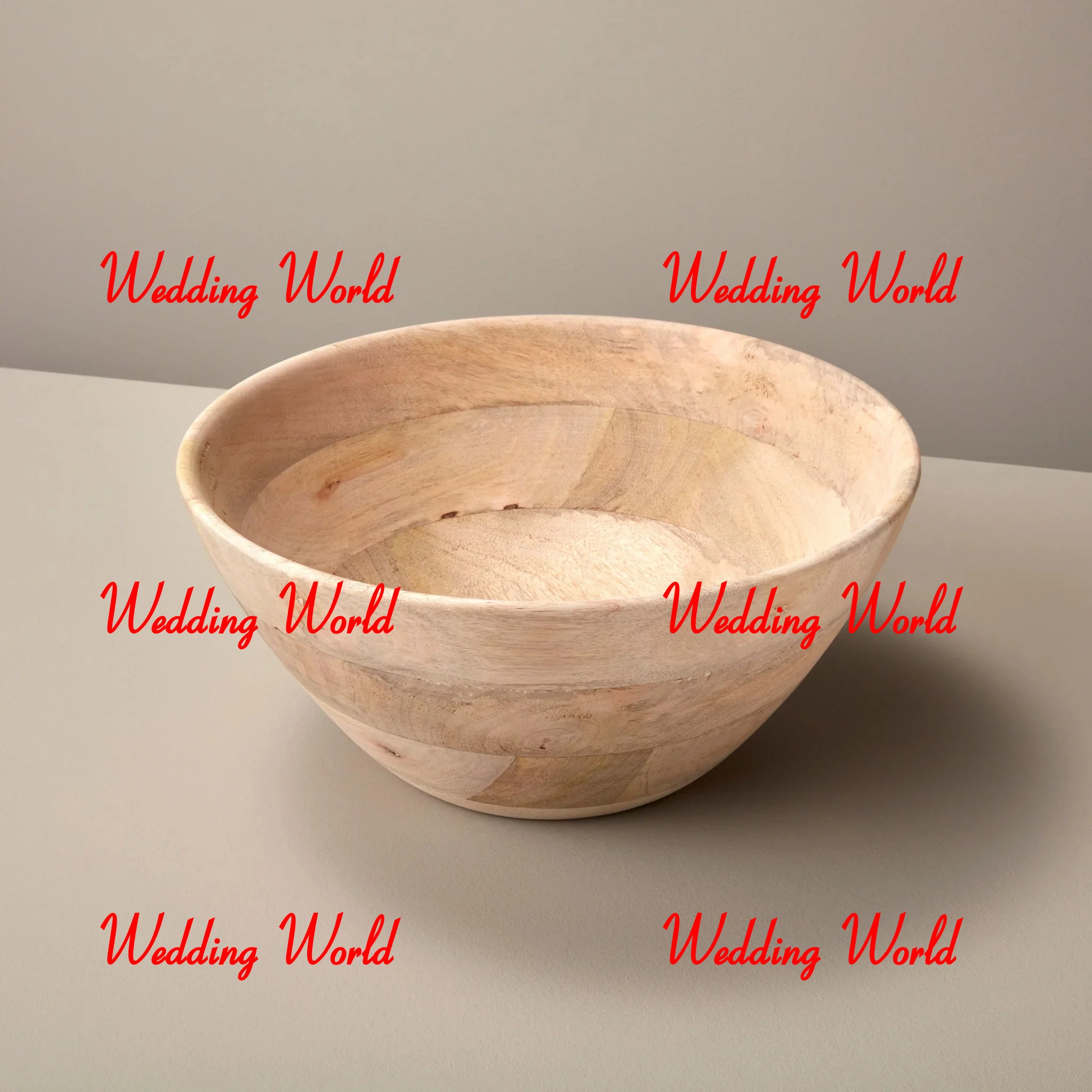 White Finished Wooden Salad Bowl Superior Quality Handmade Soup Bowl ...