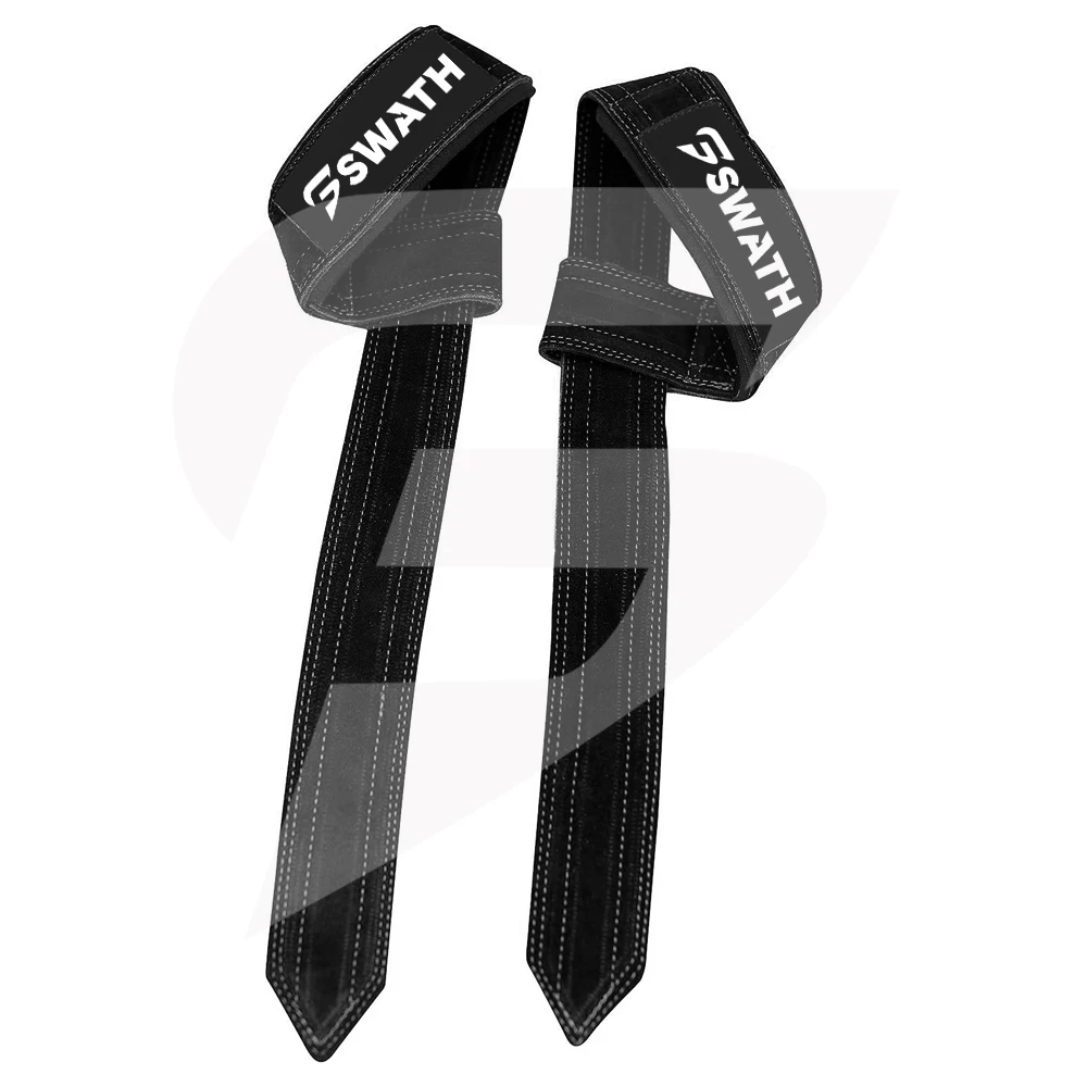 Custom Heavy Duty Gym Weightlifting Fitness Training Black Leather ...