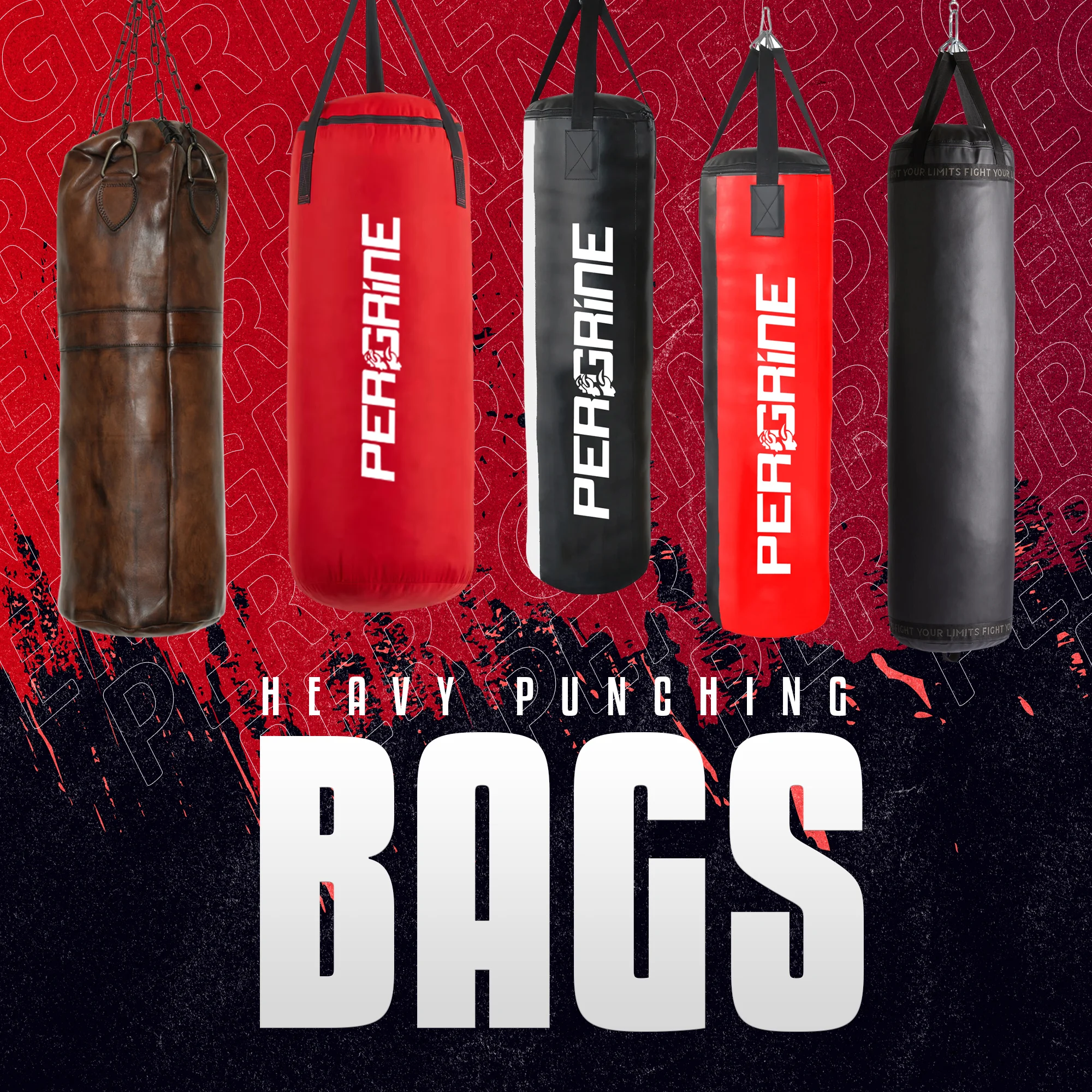 Wholesale PU Leather Boxing Punching Bags Hanging Kick Sandbag Heavy ...
