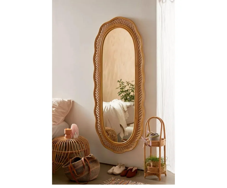 Beautiful Rattan Mirror Pattern To Decorate Your Bedroom To Create A ...