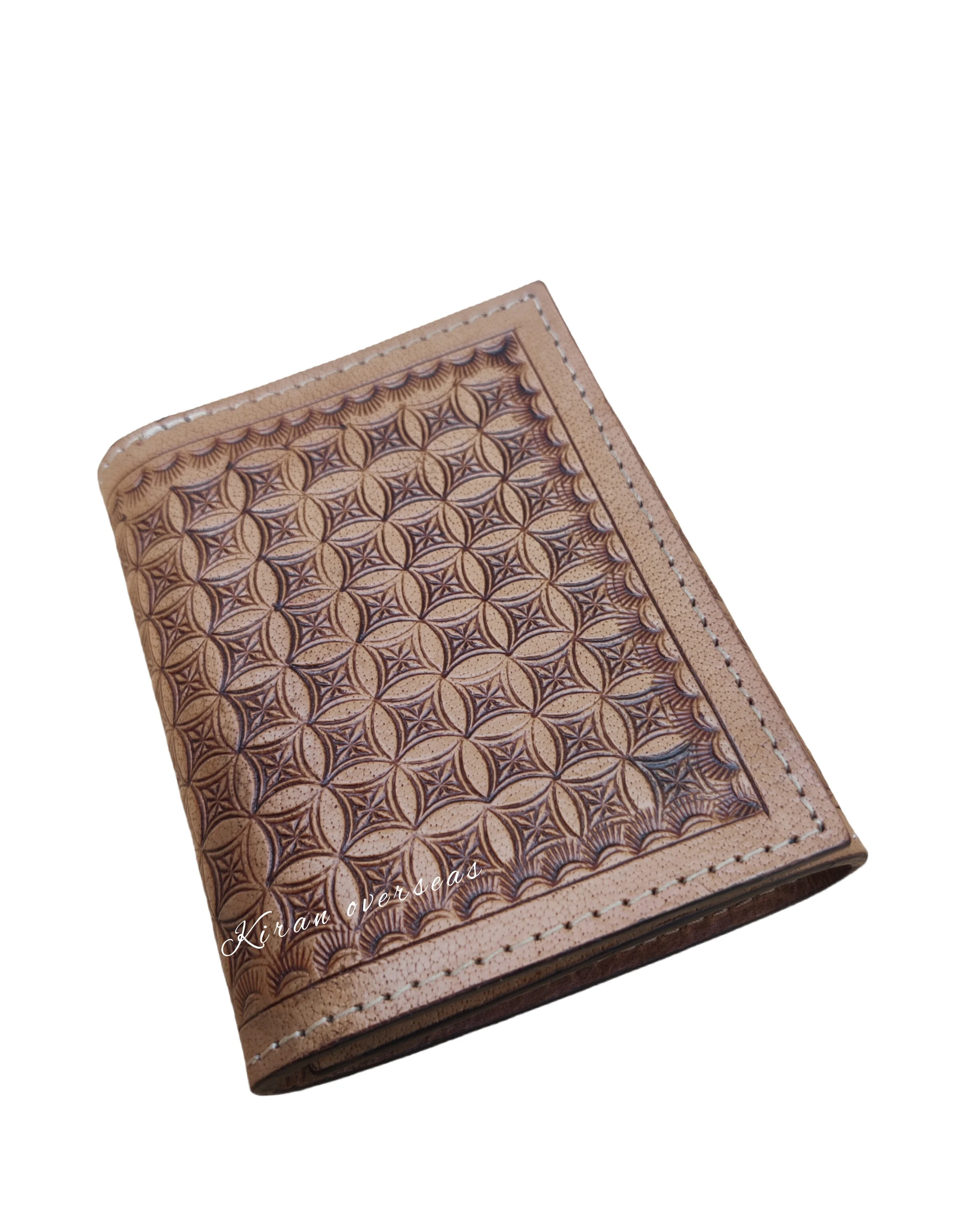 Brown Tooling And Embossed Leather Western Men Wallet Made Of Genuine ...