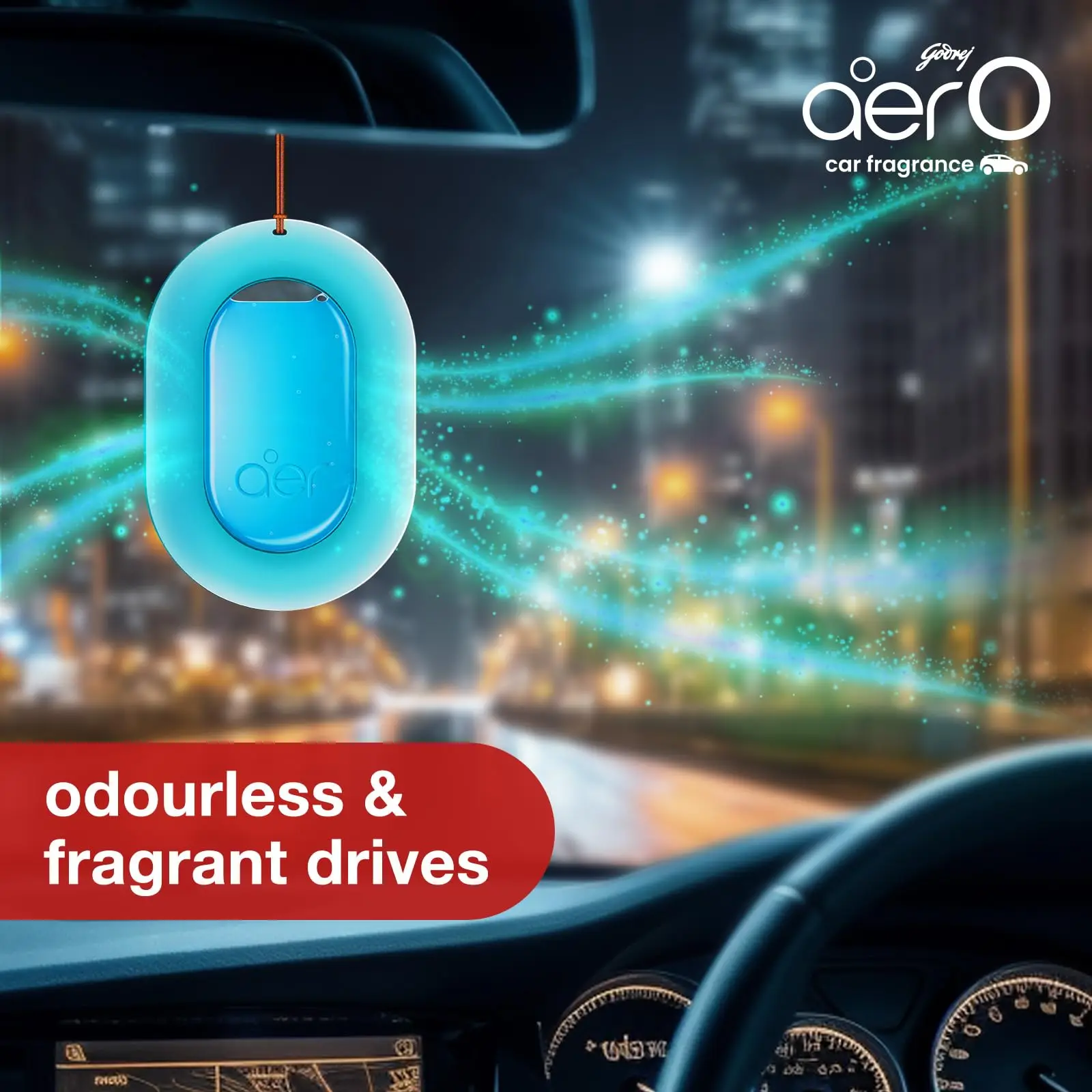 Godrej Aer O Hanging Liquid Car Air Freshener - Luxury Scent