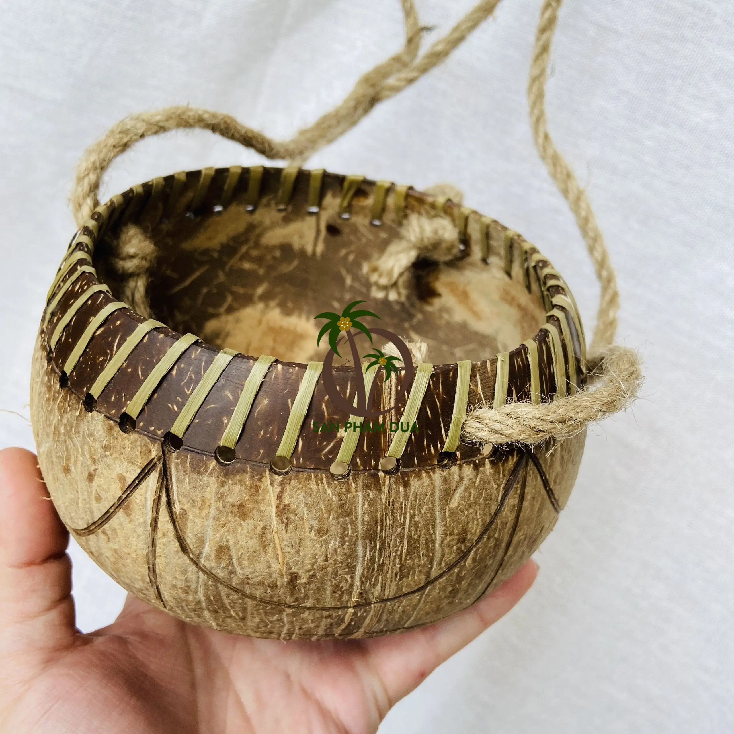 COCONUT PLANTER POT MADE FROM COCONUT SHELL/ COCONUT FLOWER POTS and ...