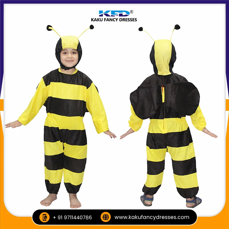 Trendy Cartoon Cute Bumblee Bee Boy Costume Kids For Fancy Dress School ...
