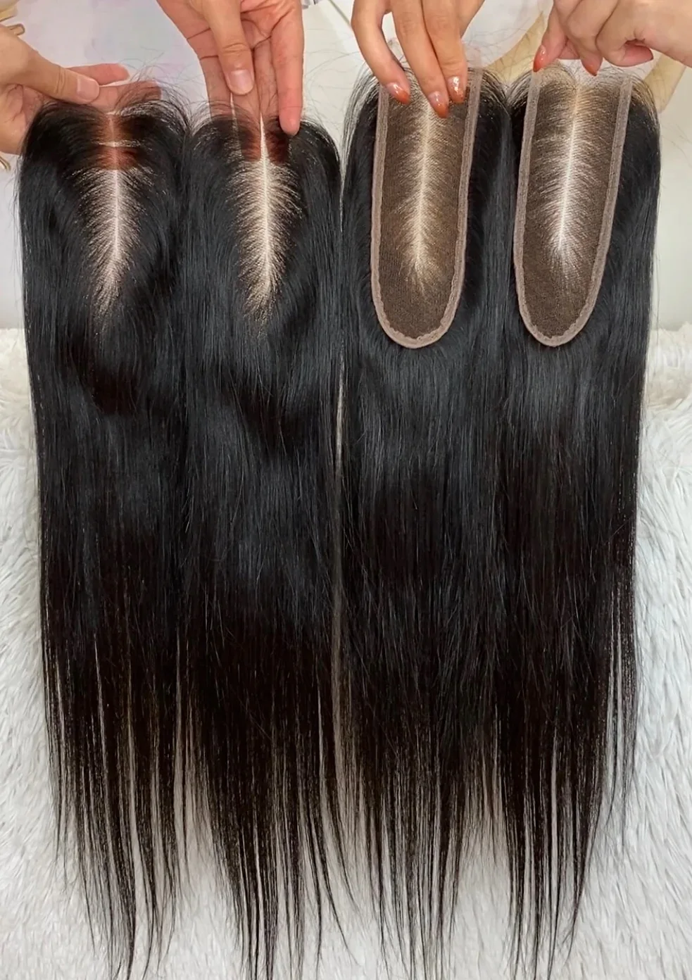 Top Product 2024 Middle Part Transparent Lace Closure Customized Color ...