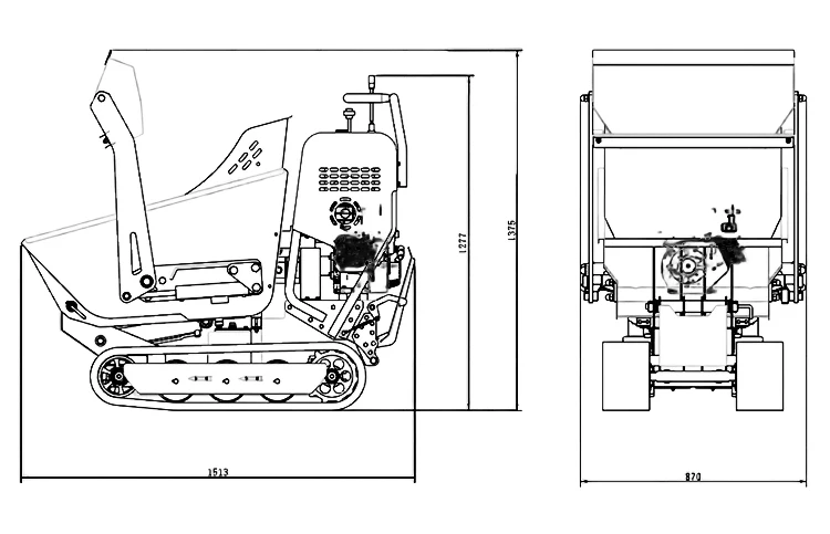 Free Shipping Mini Crawler Dumper Multifunctional Tracked Mini Dumper ...