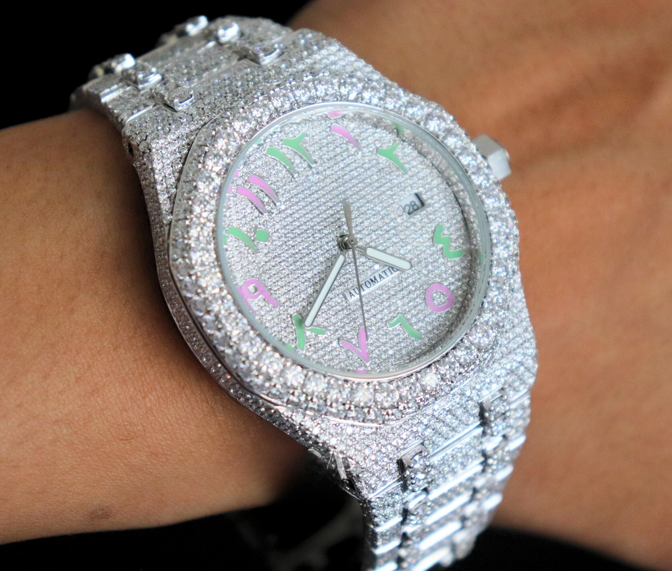 Automatic Hip Hop Watches for Men - Fully Iced Out Luxury