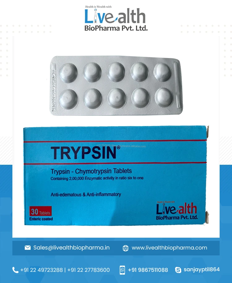 New 2024 Best Selling Herbal Extract Trypsin Chymotrypsin Tablets At ...