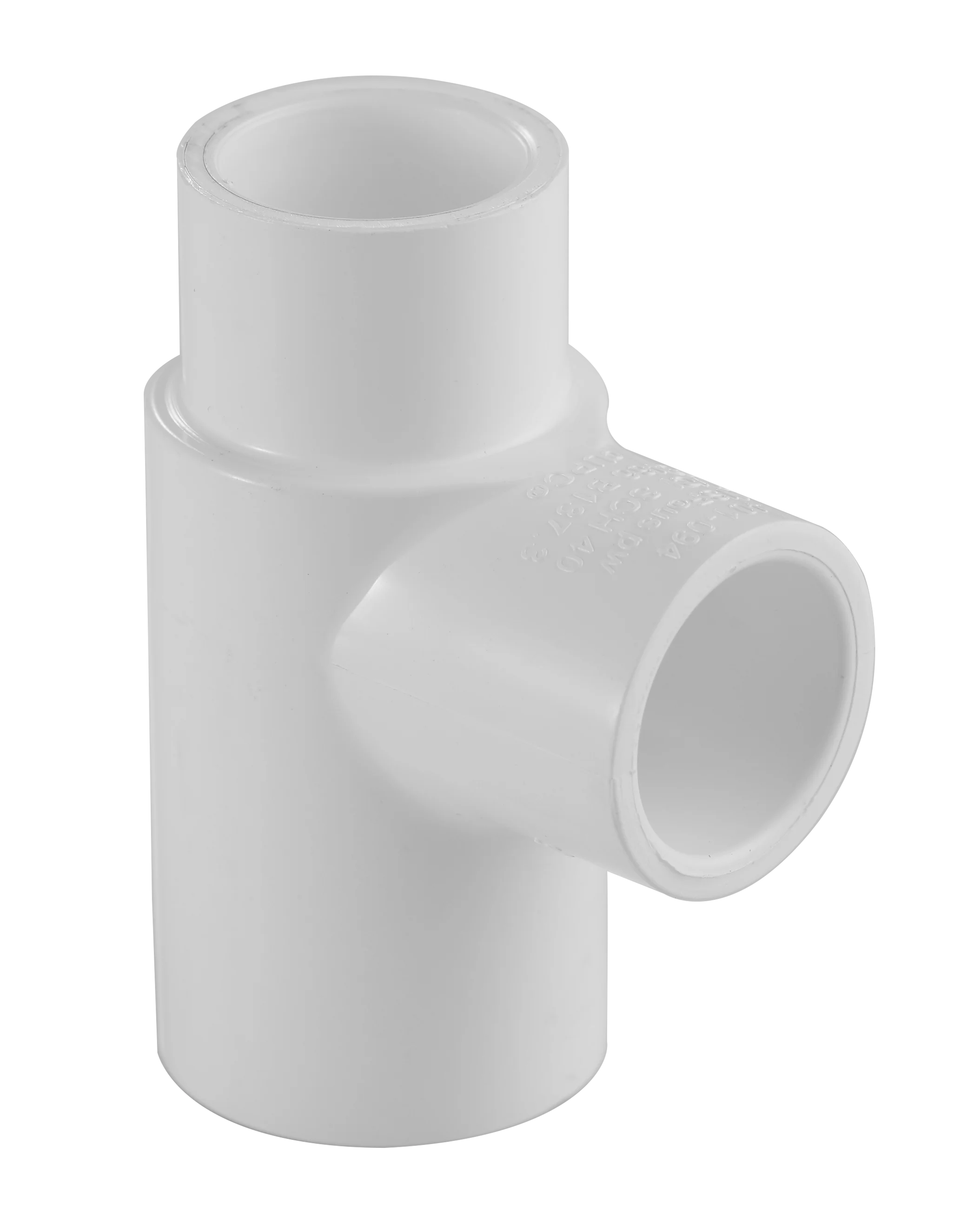 Leso America 401-238 Pvc Pipe Fitting,Reducing Tee,Schedule 40,White,2* ...