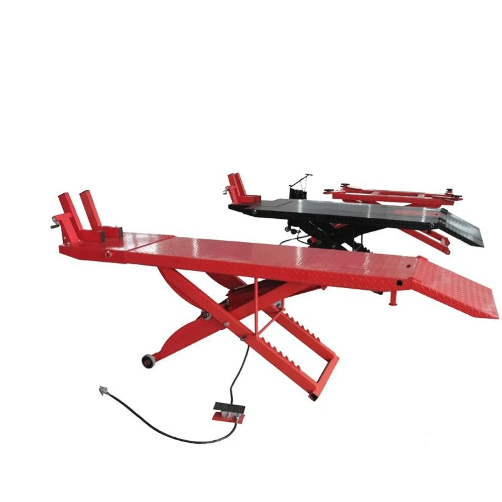450kg 1000lb Air Operated 48" Width ATV Motorcycle Lift Table with Side ...