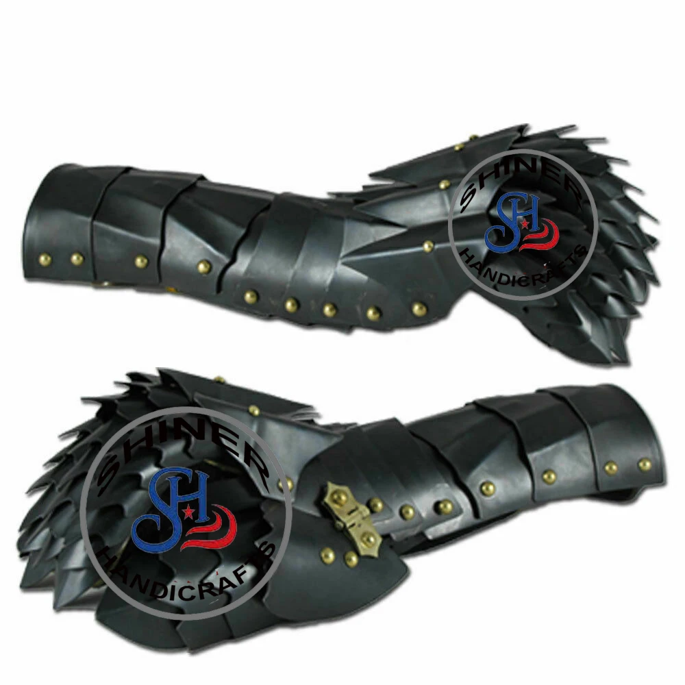 Gauntlets | Black Finish Antique Gothic SCA Armor Gauntlets Iron ...