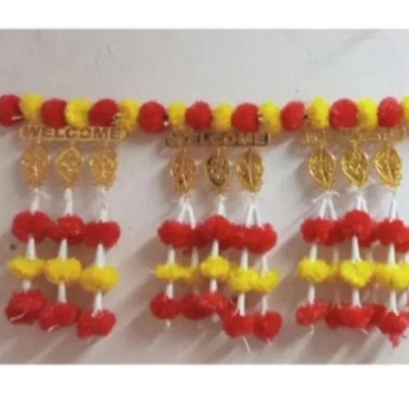Traditional 3-foot Welcome Door Hanging Toran Vertical Pattern Diwali ...