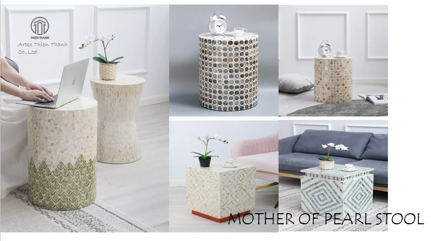 Gorgeous Style Hot Trend 2022 bar Stool Inlaid Mother of Pearl MOP ...