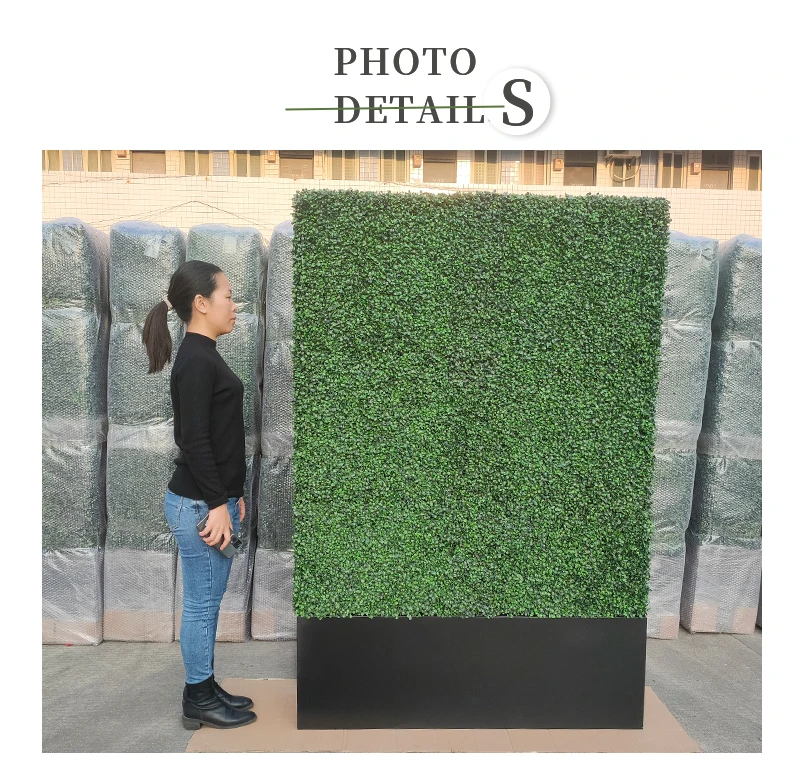 Plastic Green Grass Wall - High Simulation Artificial Hedge