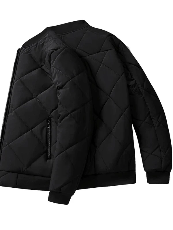 Wholesale Men Diamond Quilted Jacket Winter Solid Color Softshell ...