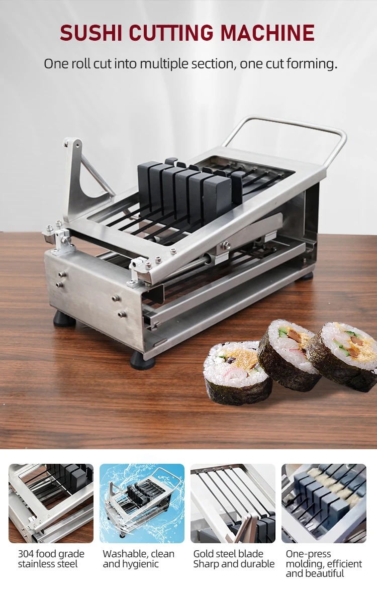 Efficient Sushi Roll Cutter - Commercial Stainless Steel