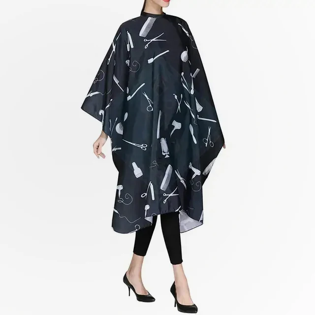 Professional Salon Cape Black Waterproof Nylon Barber Hair Cutting ...