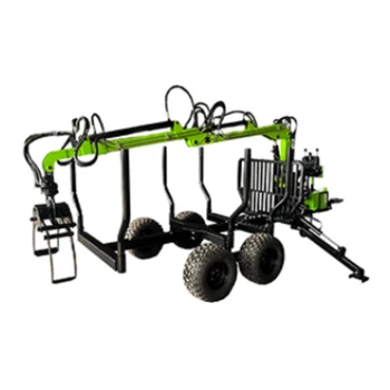 2tons Timber Trailer With Hydraulic Crane Log Loading Trailer For Small ...