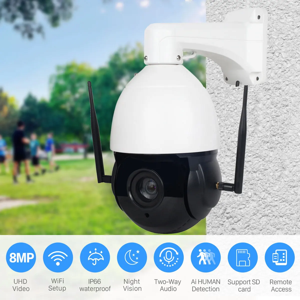 4k 8mp Humanoid Tracking 30x Optical Zoom 4g Lte Ip Camera With Sim ...