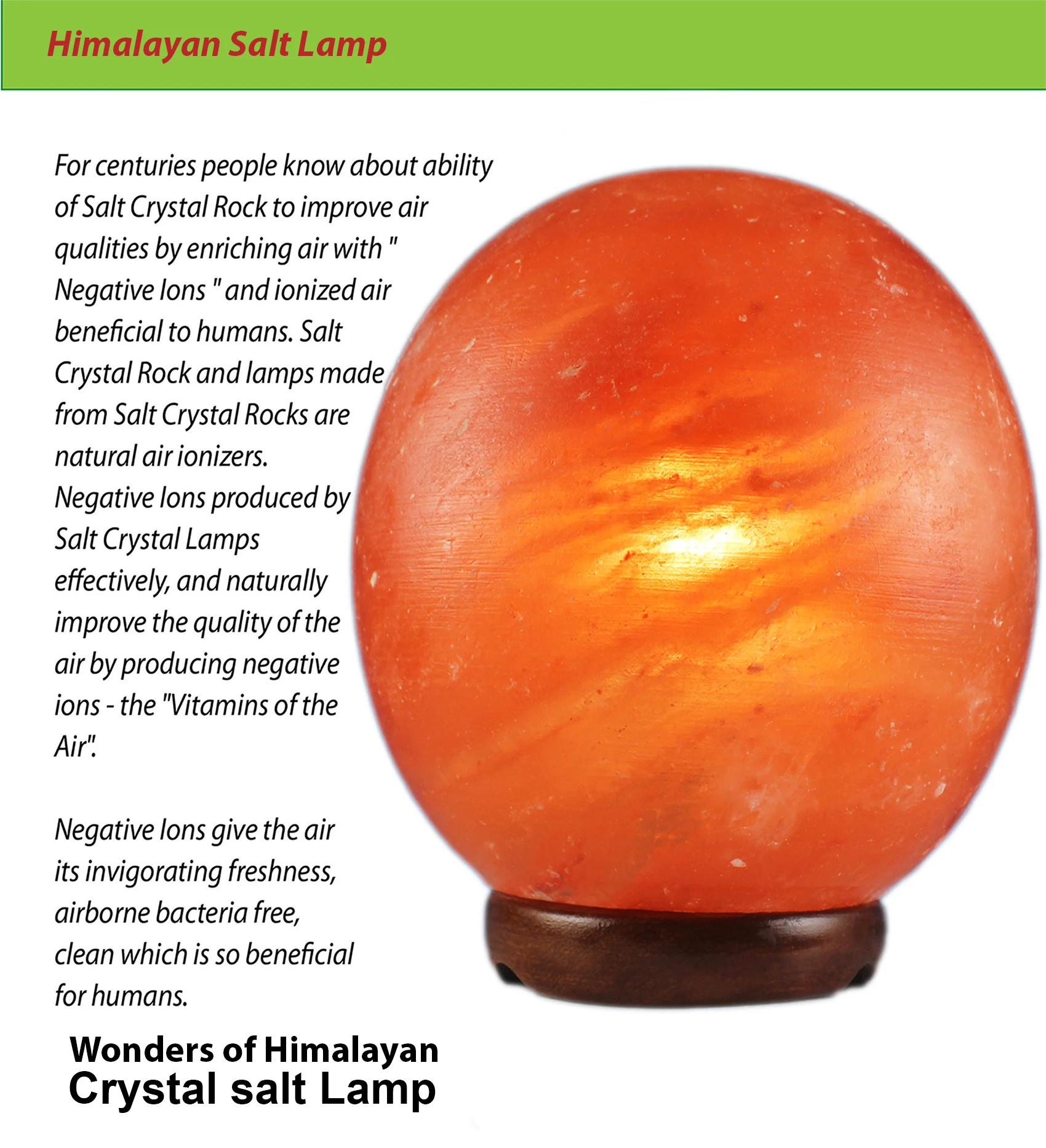 Himalayan Marble Base Globe Salt Lamp,Natural Ball Shape Hand Crafted ...