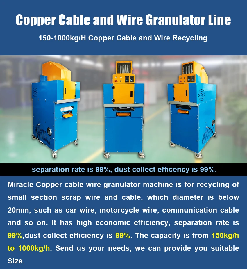 Miracle Mini Copper Wire Machine Waste Cable Wire Granulator Machine ...
