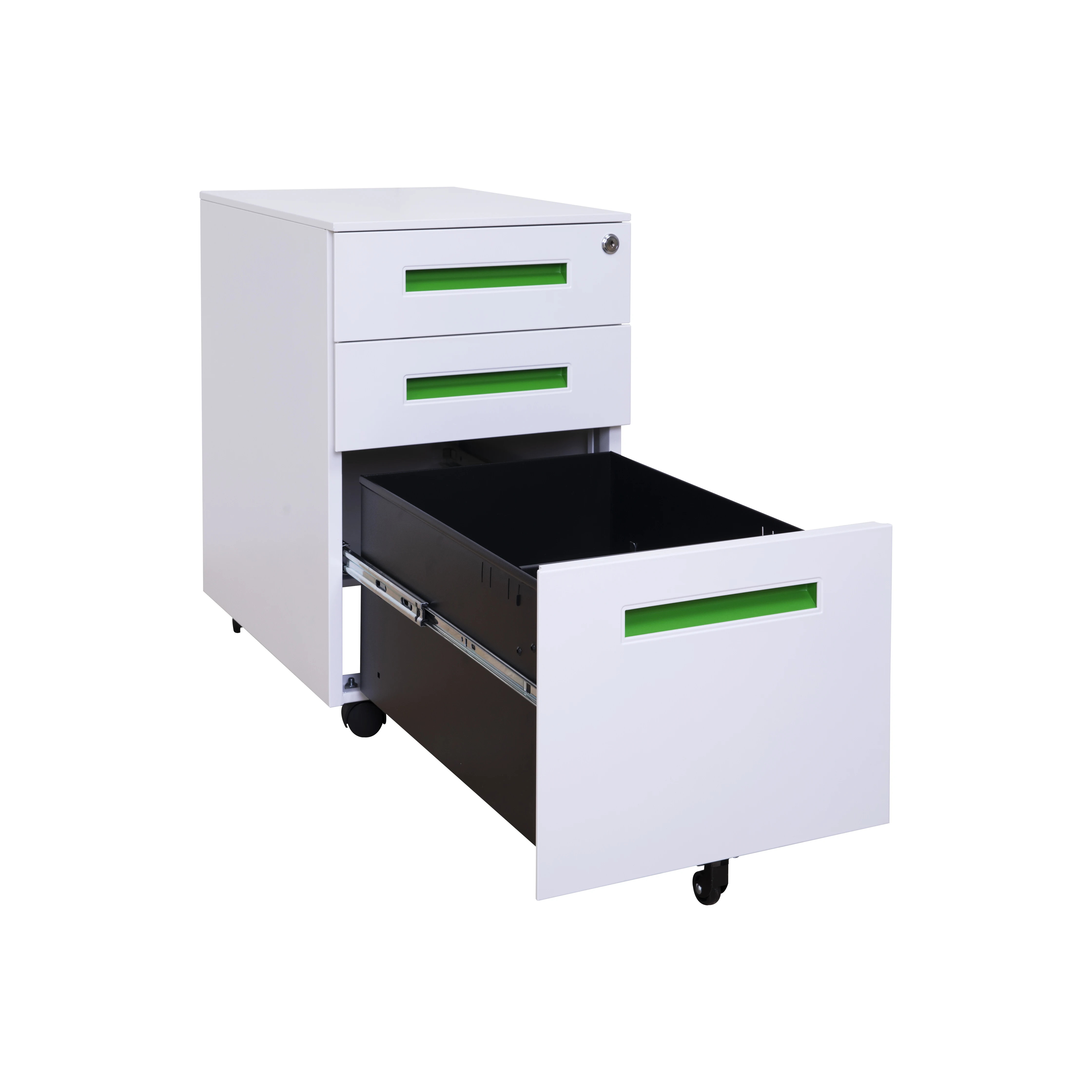 Office movable drawers file cabinet with round edge mobile storage ...