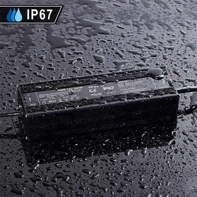 Waterproof Power Supply 12V-48V, 2A-30A, 20W-600W LED Driver