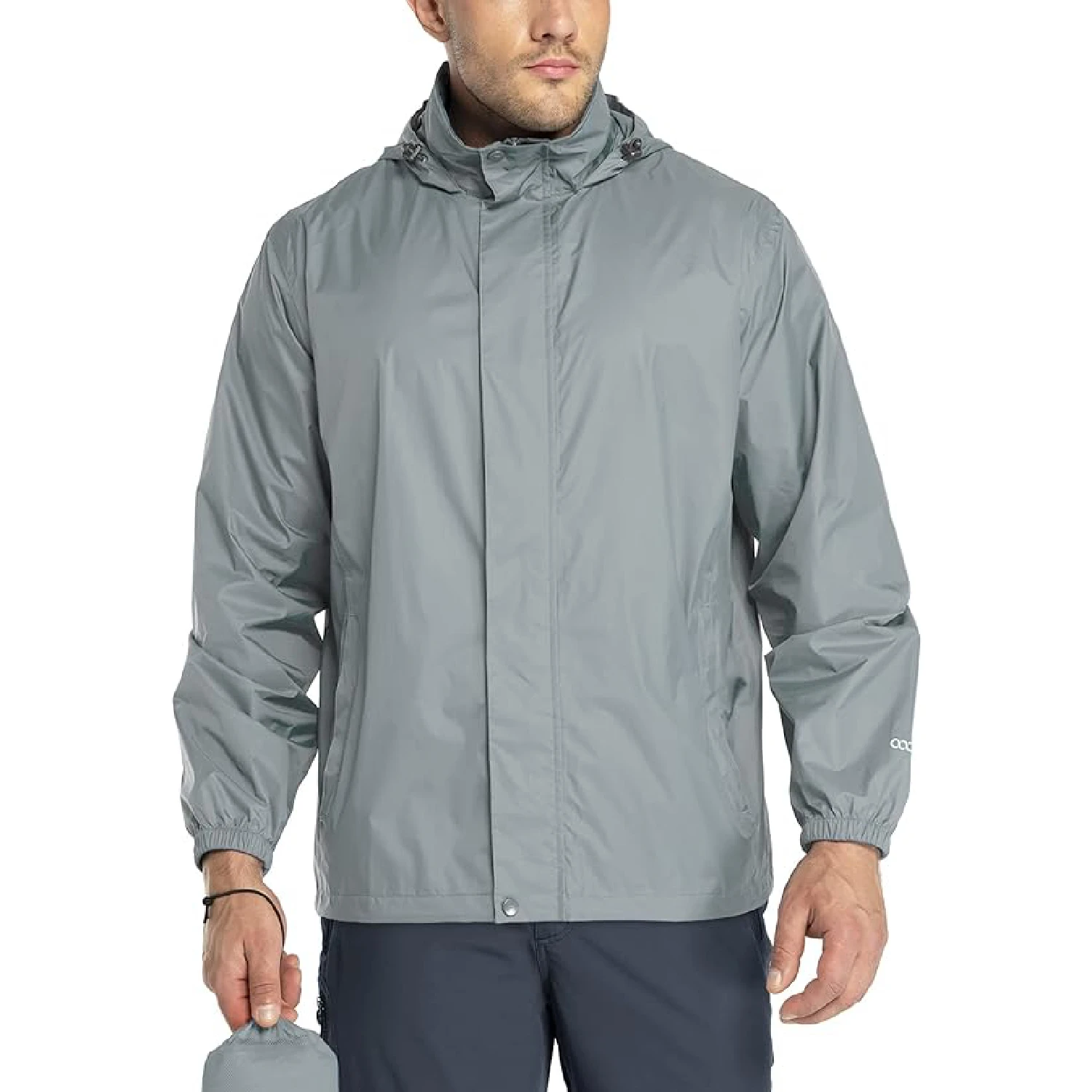 Packable Rain Jacket - Men's Lightweight Waterproof Shell