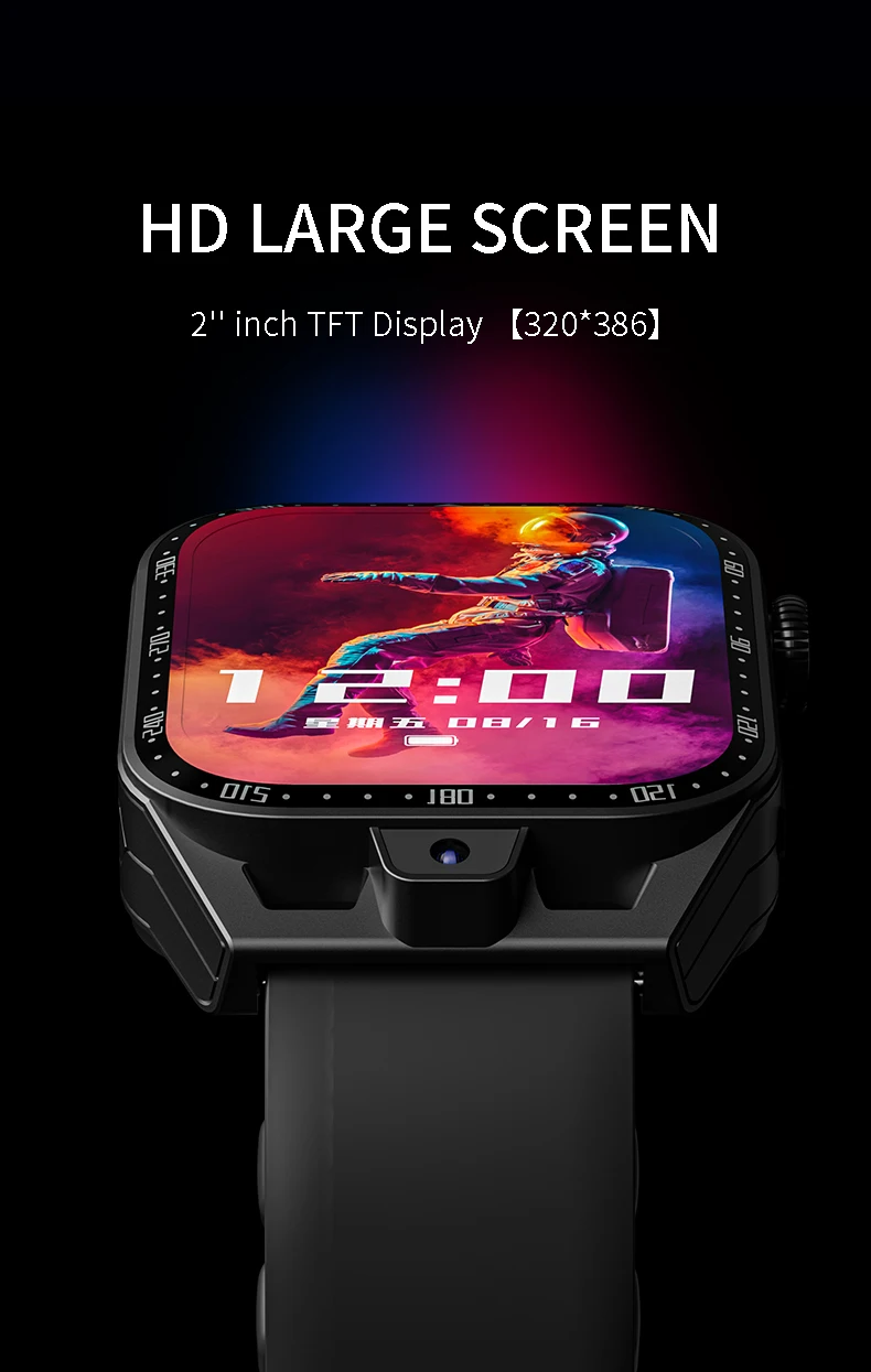 Smart Watch Dual Camera 4g With Lte Simcard Android 8.1 Ultra Watch Gps ...