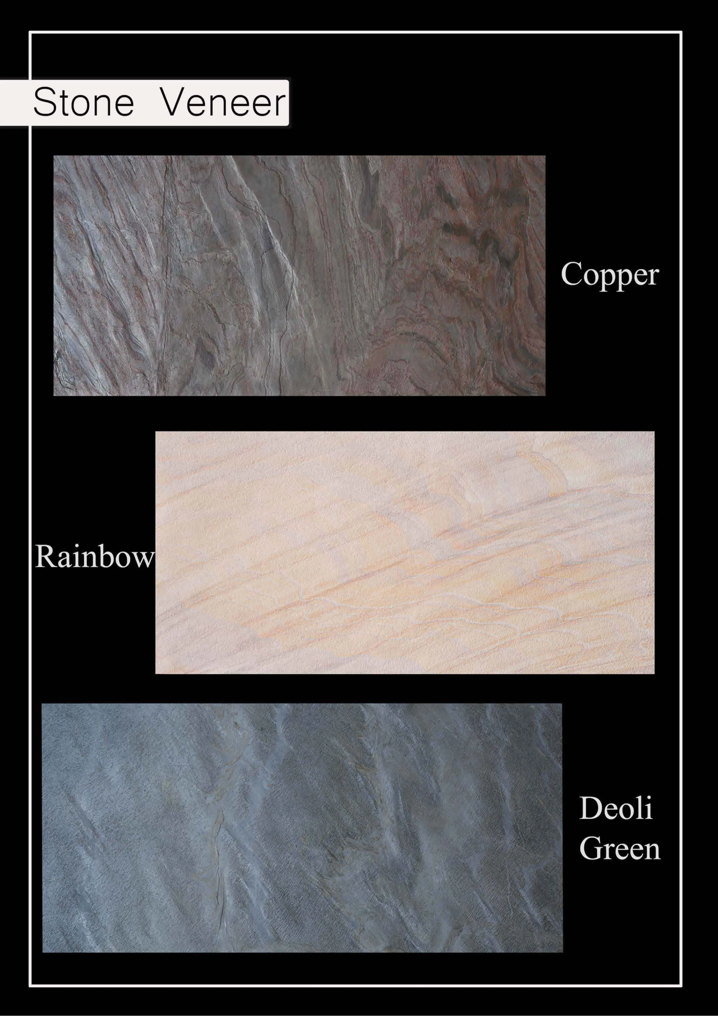 Indian Autumn Translucent Flexible Stone Veneer for Outdoor