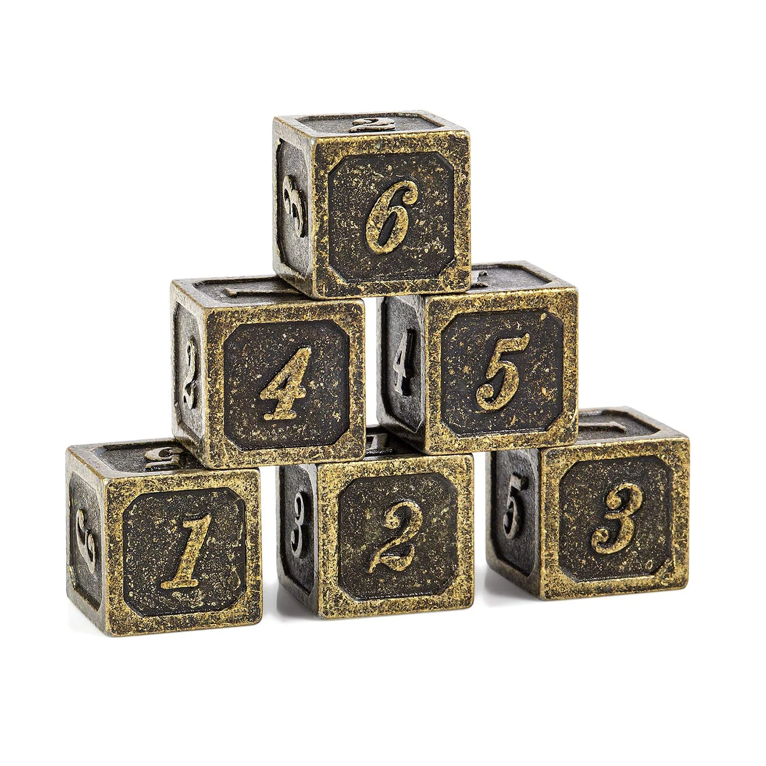 Wholesale D&D 6 Sided Dice Set - Custom Metal D6 Dice for Board Games ...