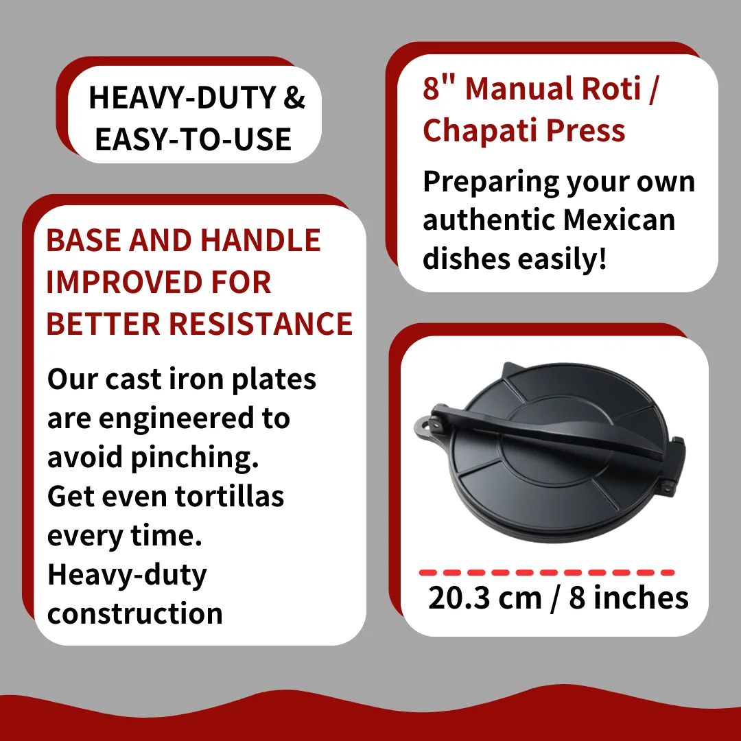 Kwang Hsieh 8 Inch Cast Aluminum Pani Puri Press Maker