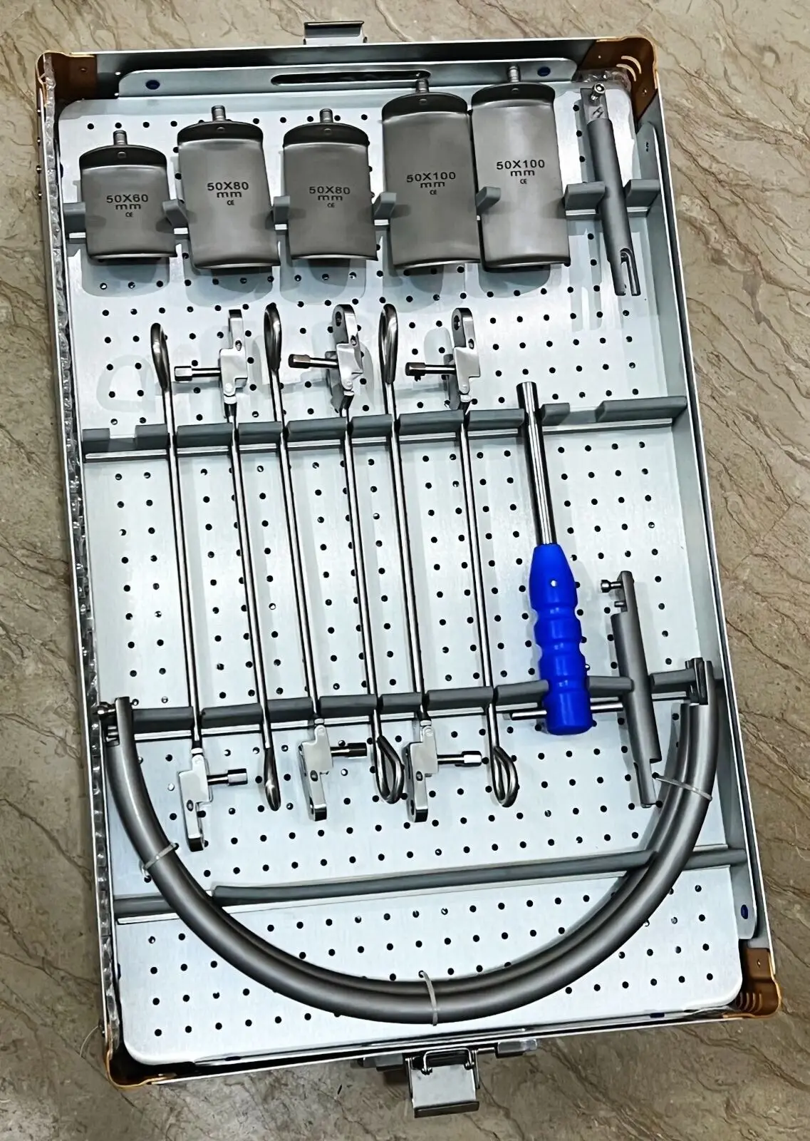 New Anterior Lumbar Ring System Retractor Complete Set Manual Power ...