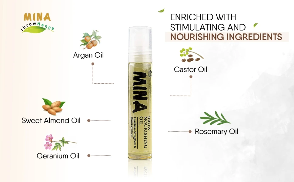 MINA Brow Nourishing Oil - Strength and Thickness for Eyebrows