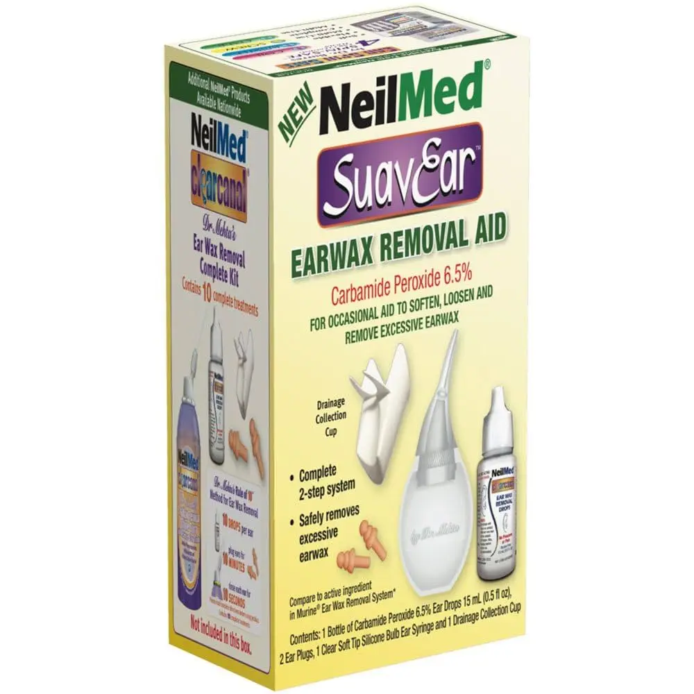 Neilmed SuavEar Earwax Removal Aid Gentle Ear Cleaning Solution for ...