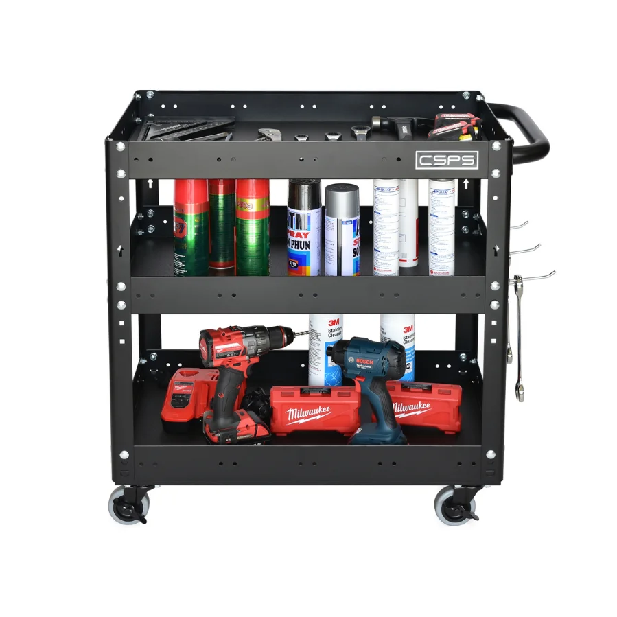 Wholesale Tool Storage Tool Cart 3 Tier Carbon Steel Tool Cart OEM ...
