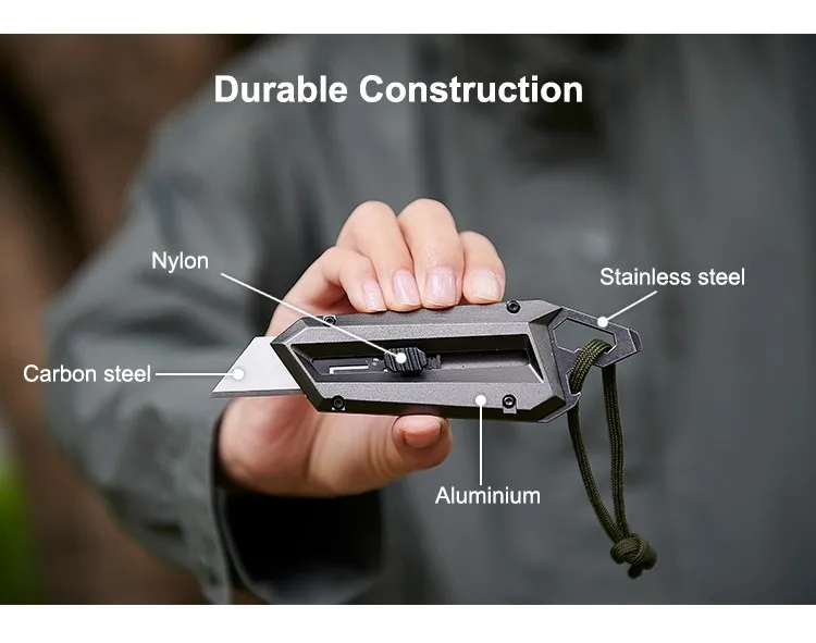 Retractable Blade Multitool Edc Pocket Keychain Knife With Bottle ...