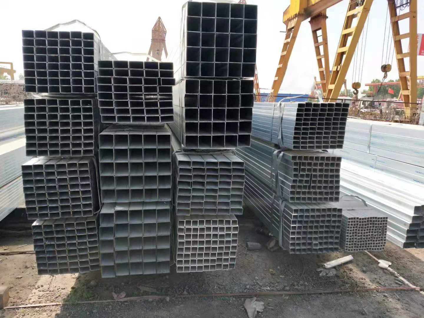 Ms Rectangular Hollow Gi Pipe Dn50 Galvanized Steel Monopole Roof ...