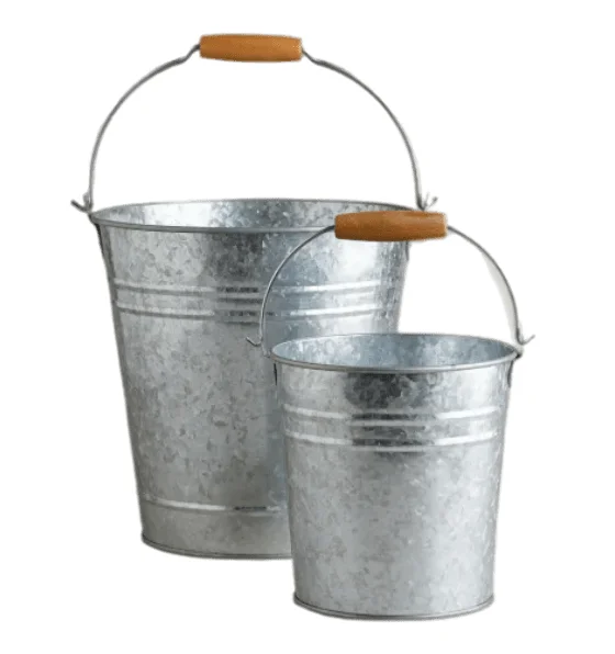 Galvanized Metal Bucket With Lid Copper Finishing Handles Caddy Latest ...